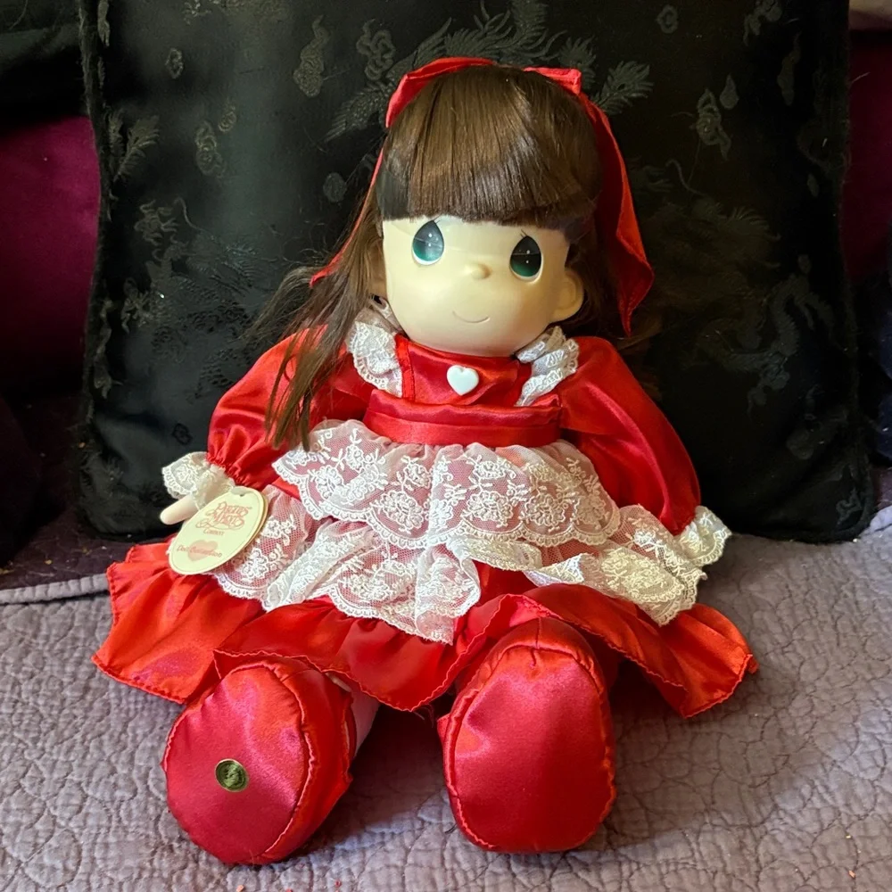 Precious Moments | Toys | Chloe Precious Moments Red Doll With Lace ...
